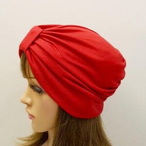 Red Turban Hat for Women, Fashion Turban, Women's Headwear, Front ...