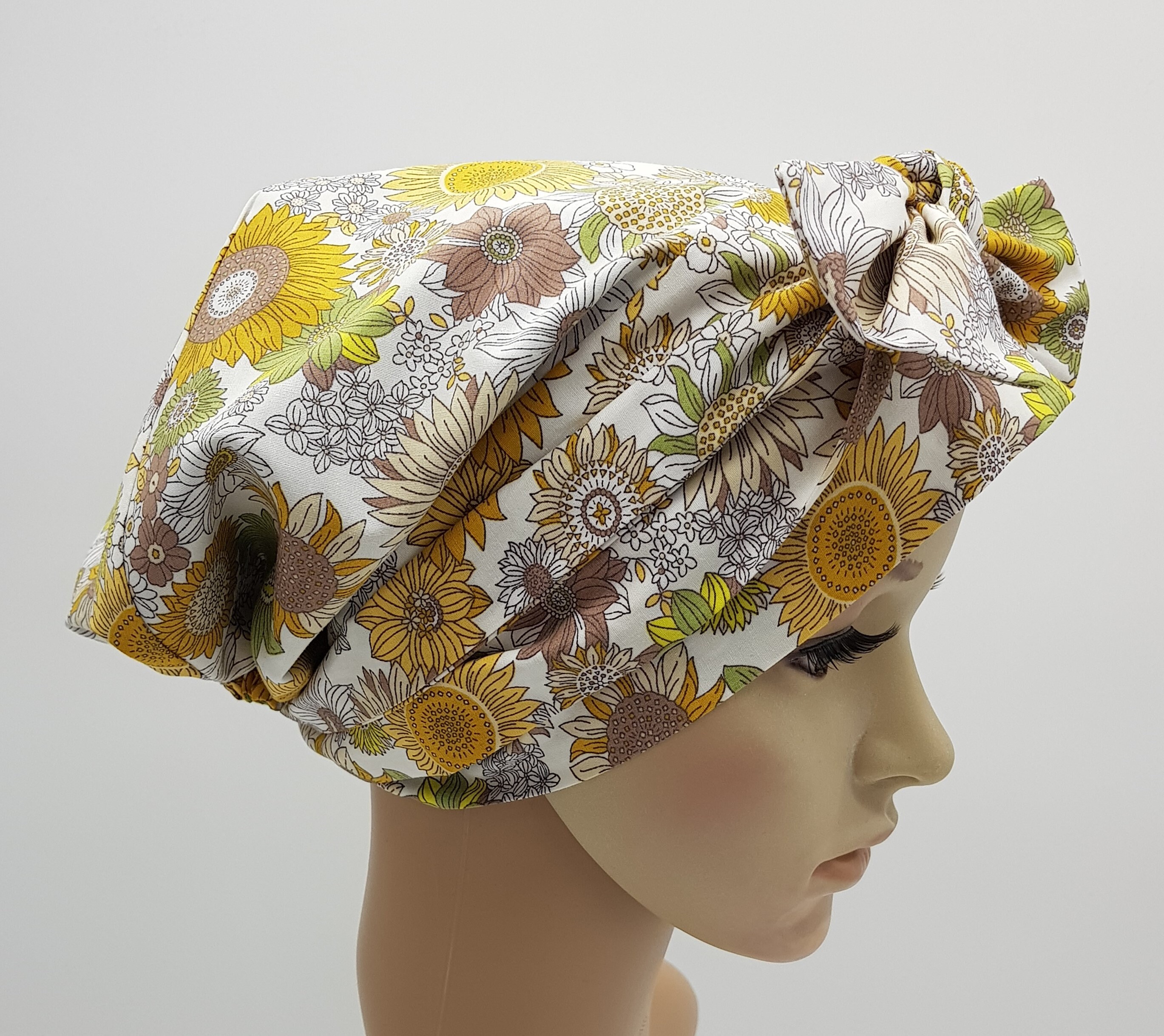 Floral Hair Covering Cotton Head Wear for Women Reversible - Etsy