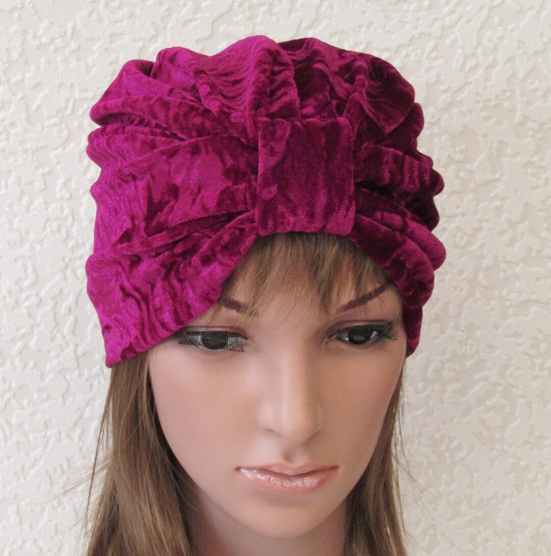 Stretchy Turban Velvet Turban Hat Front Knotted Turban for - Etsy