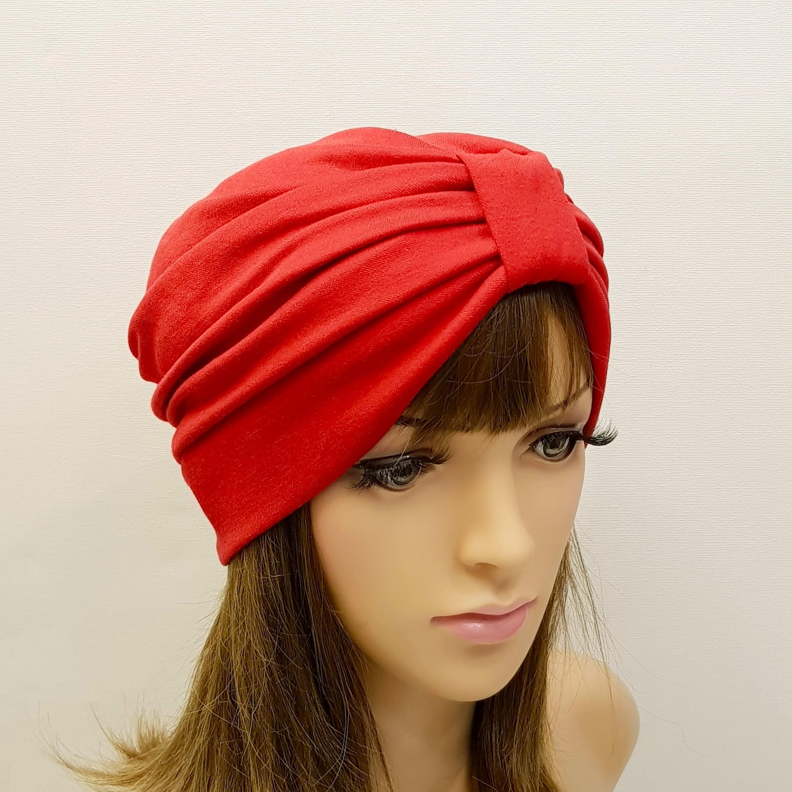 Red Turban Hat for Women, Fashion Turban, Women's Headwear, Front ...