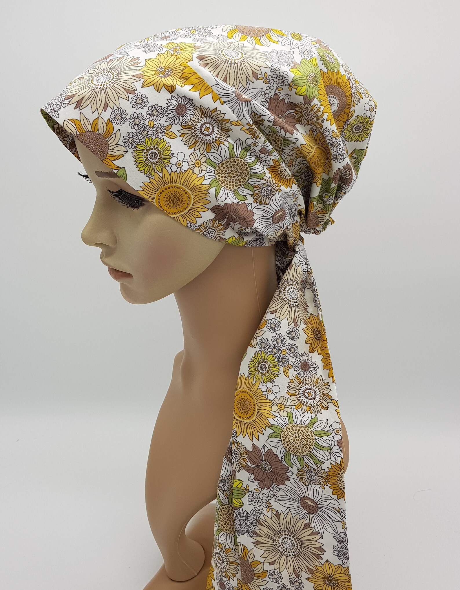 Floral Hair Covering Cotton Head Wear for Women Reversible - Etsy