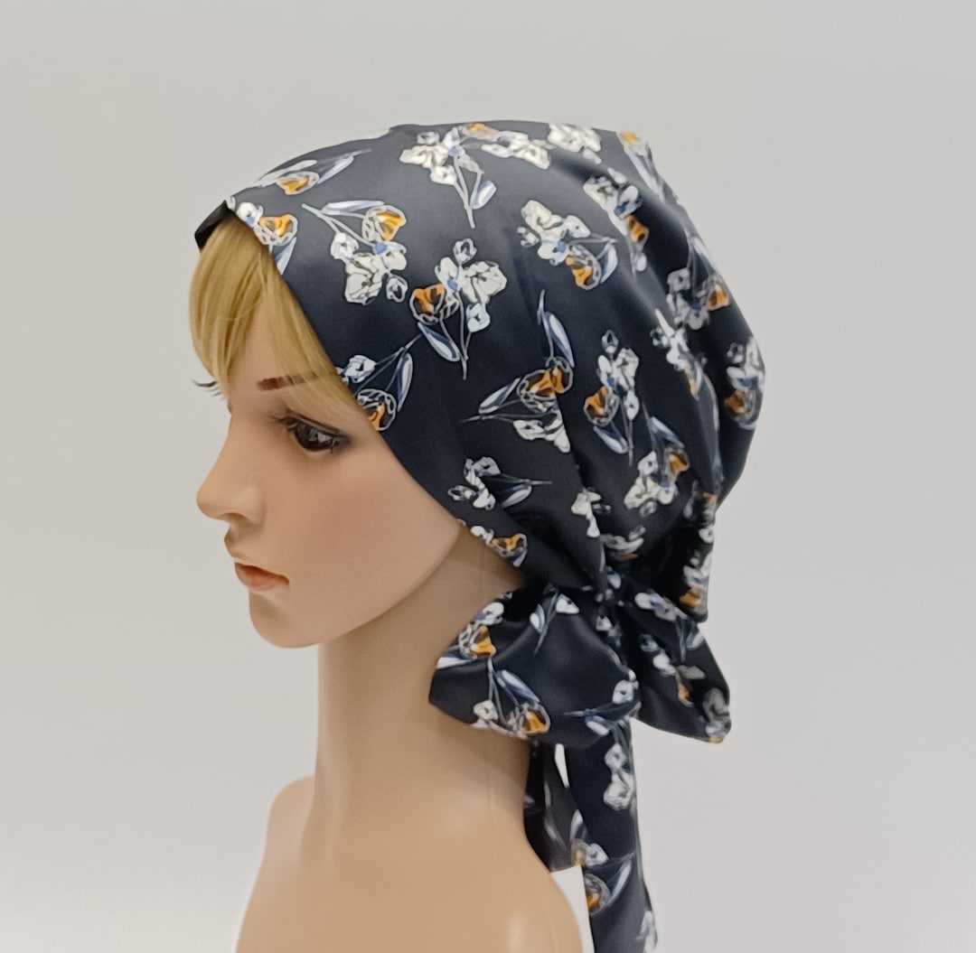 Satin Hair Covering for Women, Satin Lined Head Wear, Silky Bonnet With ...