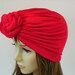 Red Top Knotted Turban Hat Women's Turban Rosette Turban - Etsy