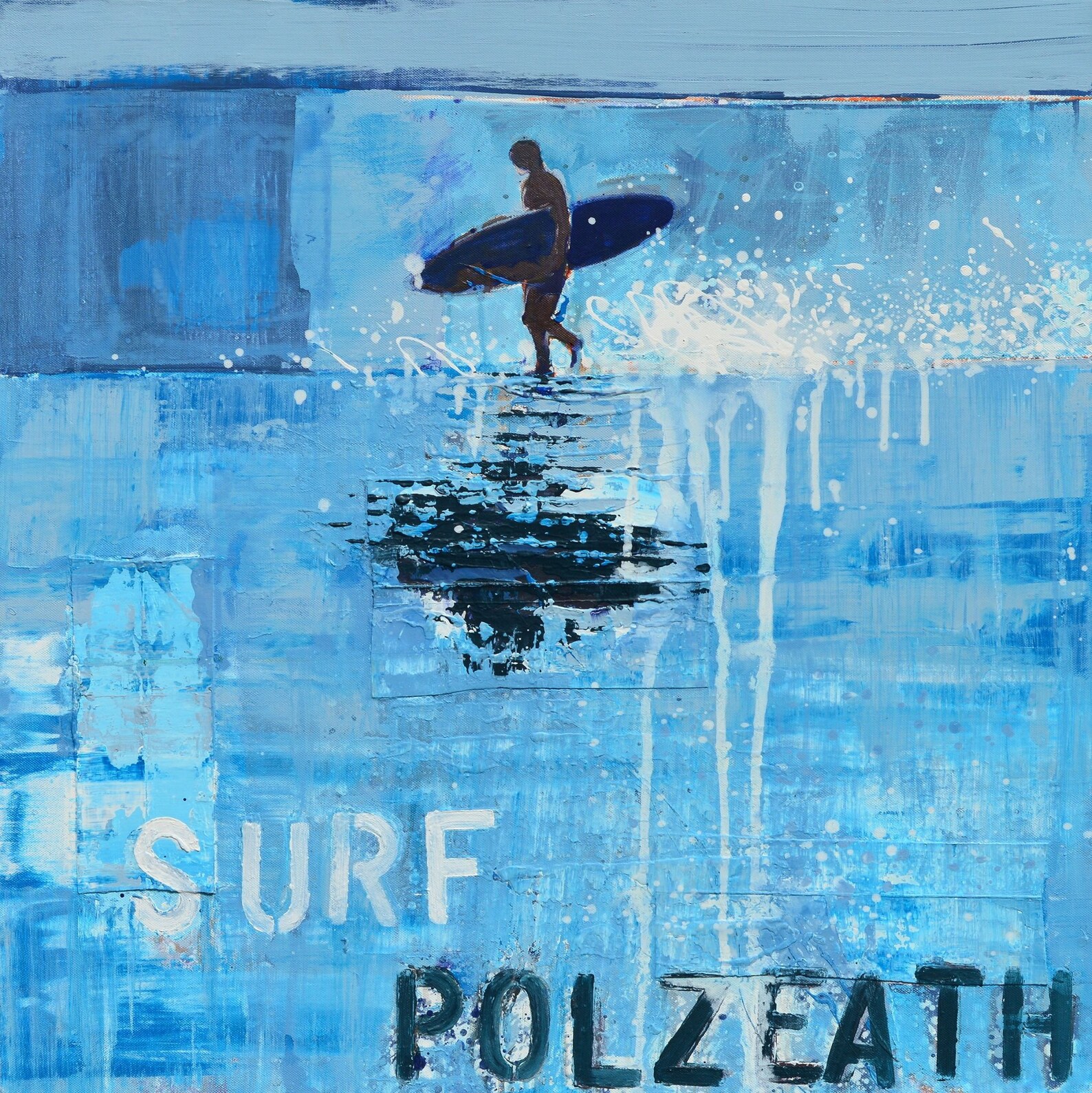 POLZEATH Surf, Polzeath Art, Surfer Wall Art, Surfer Print of surf ...