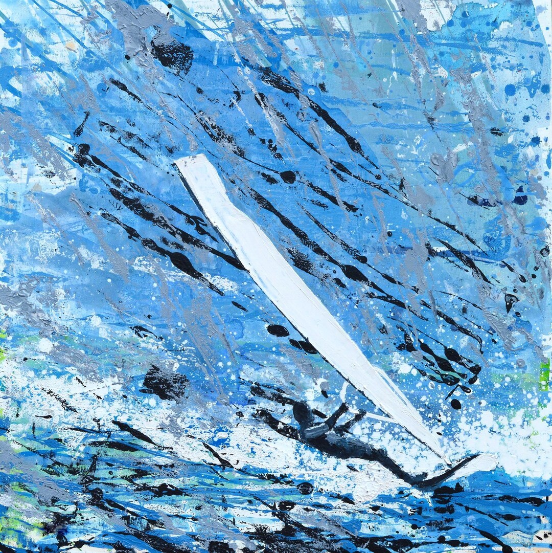 WATERSPORTS ART, Windsurfer Crest Rider by Melanie Mcdonald, Leisure ...