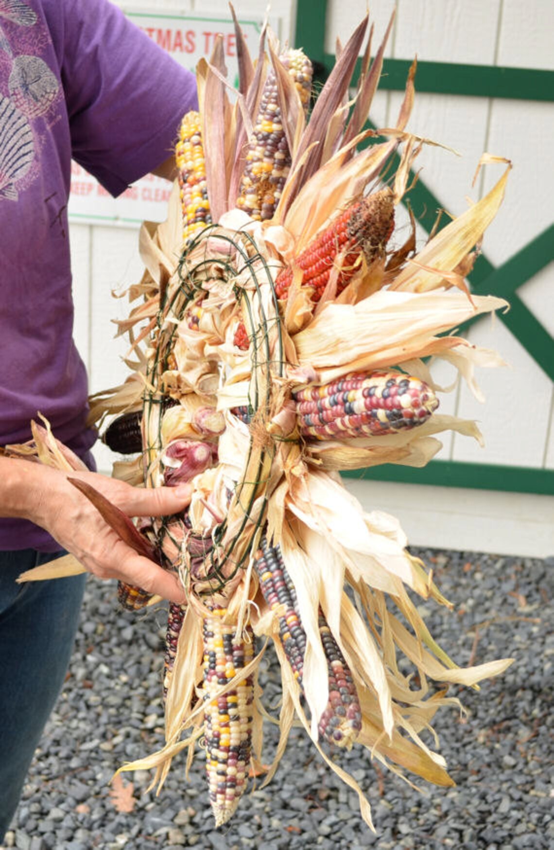 Large Indian Corn Wreath Natural Indian Corn Fall Wreath - Etsy