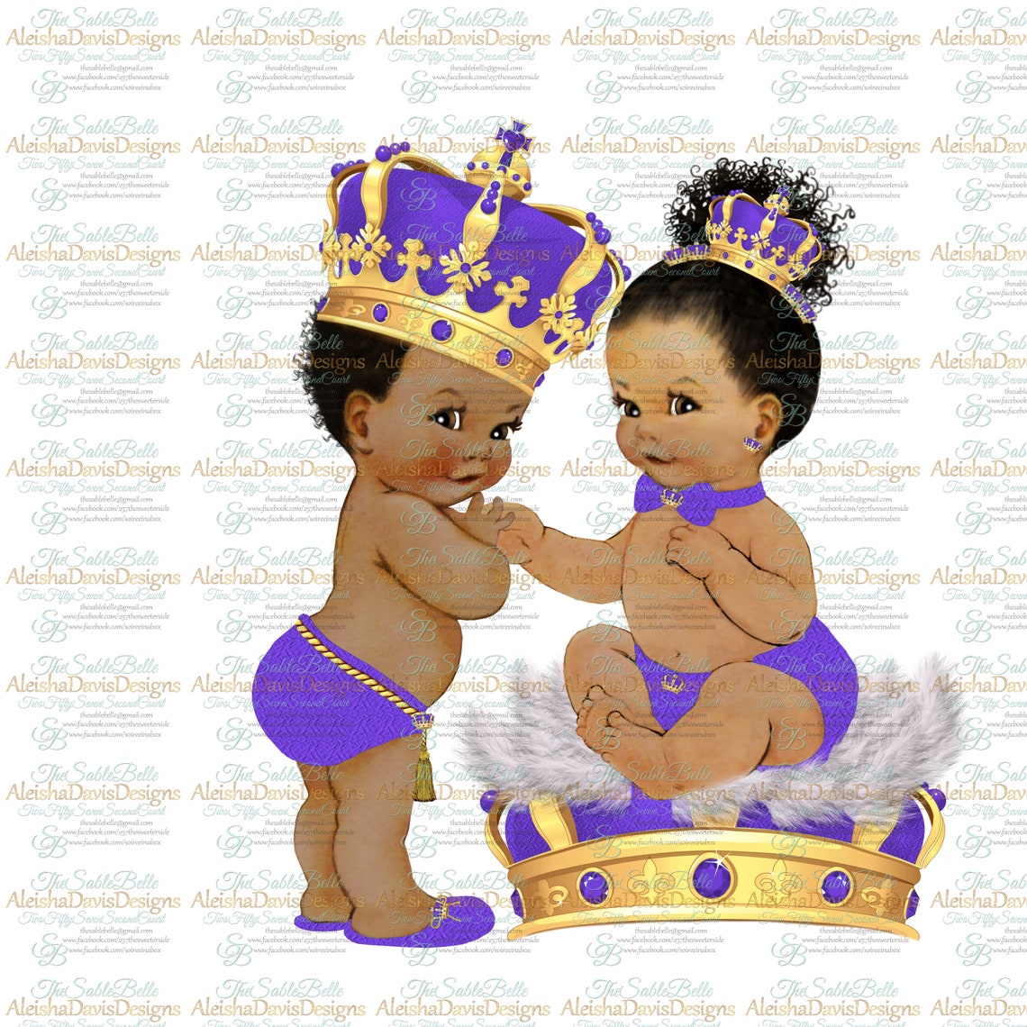 5 PNG Royal Baby Purple Gold Royalty_customdesign_readysetprint_digital ...