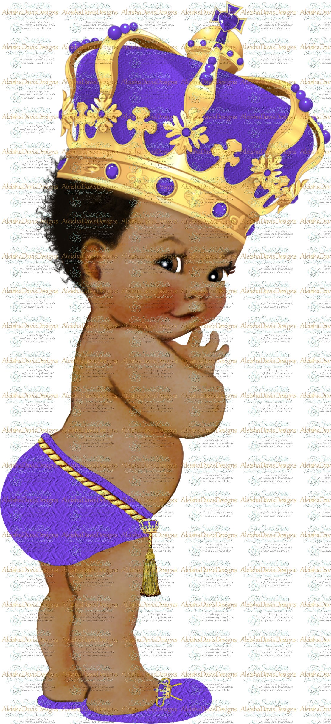 5 PNG Royal Baby Purple Gold Royalty_customdesign_readysetprint_digital ...