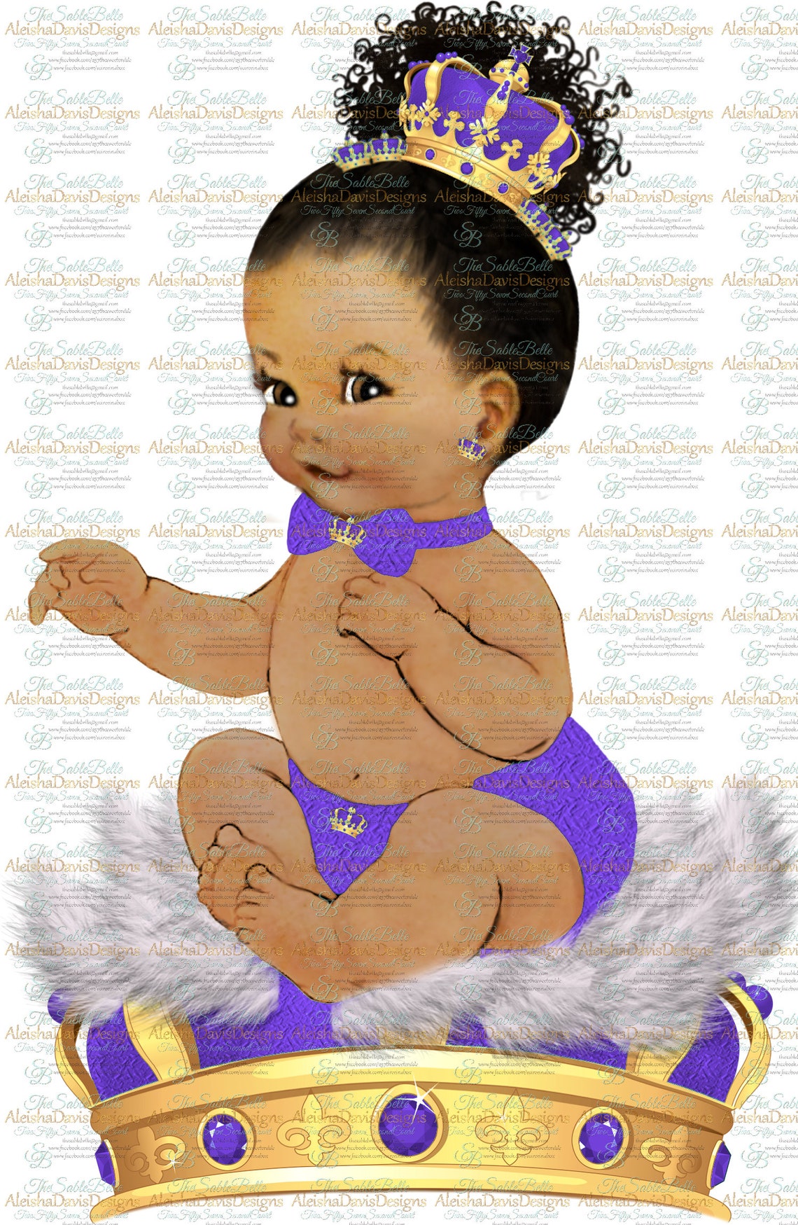 5 PNG Royal Baby Purple Gold Royalty_customdesign_readysetprint_digital ...