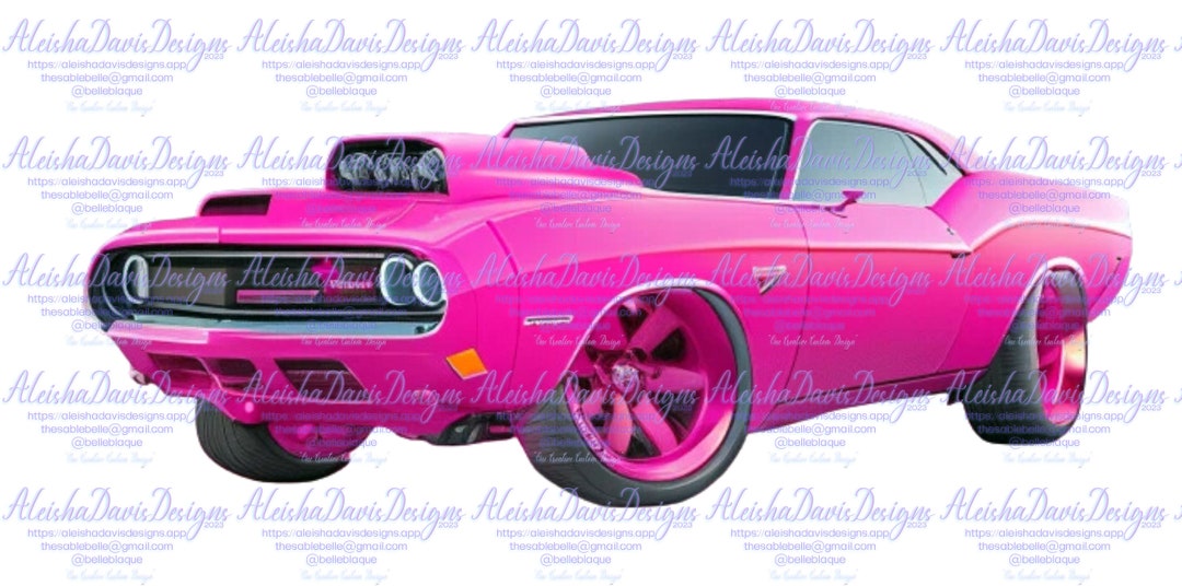 Pink Muscle Car Ai-edited 4 PNG - Etsy