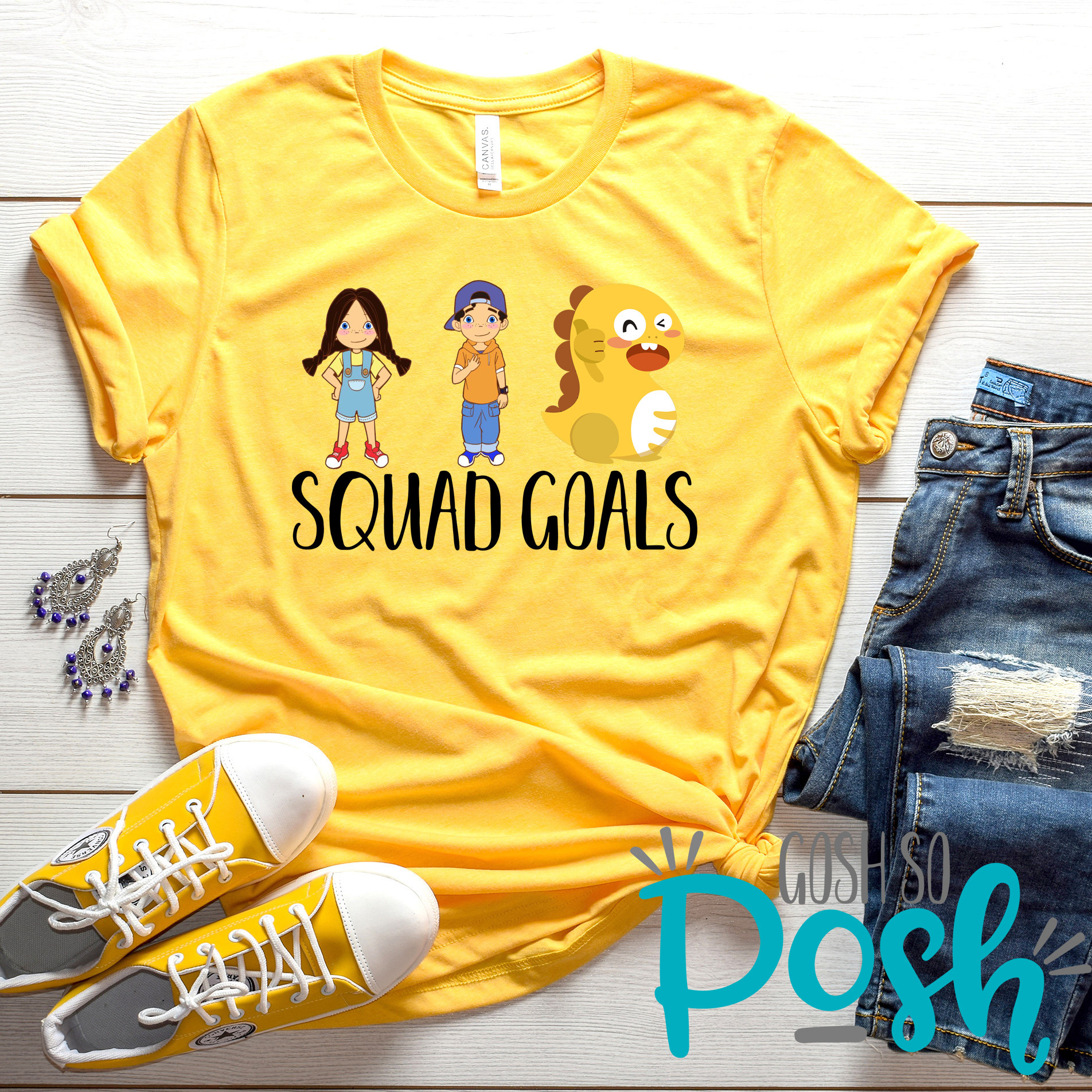 VIPKID T-Shirt Squad Goals Meg Mike Dino Dinosaur tee | Etsy