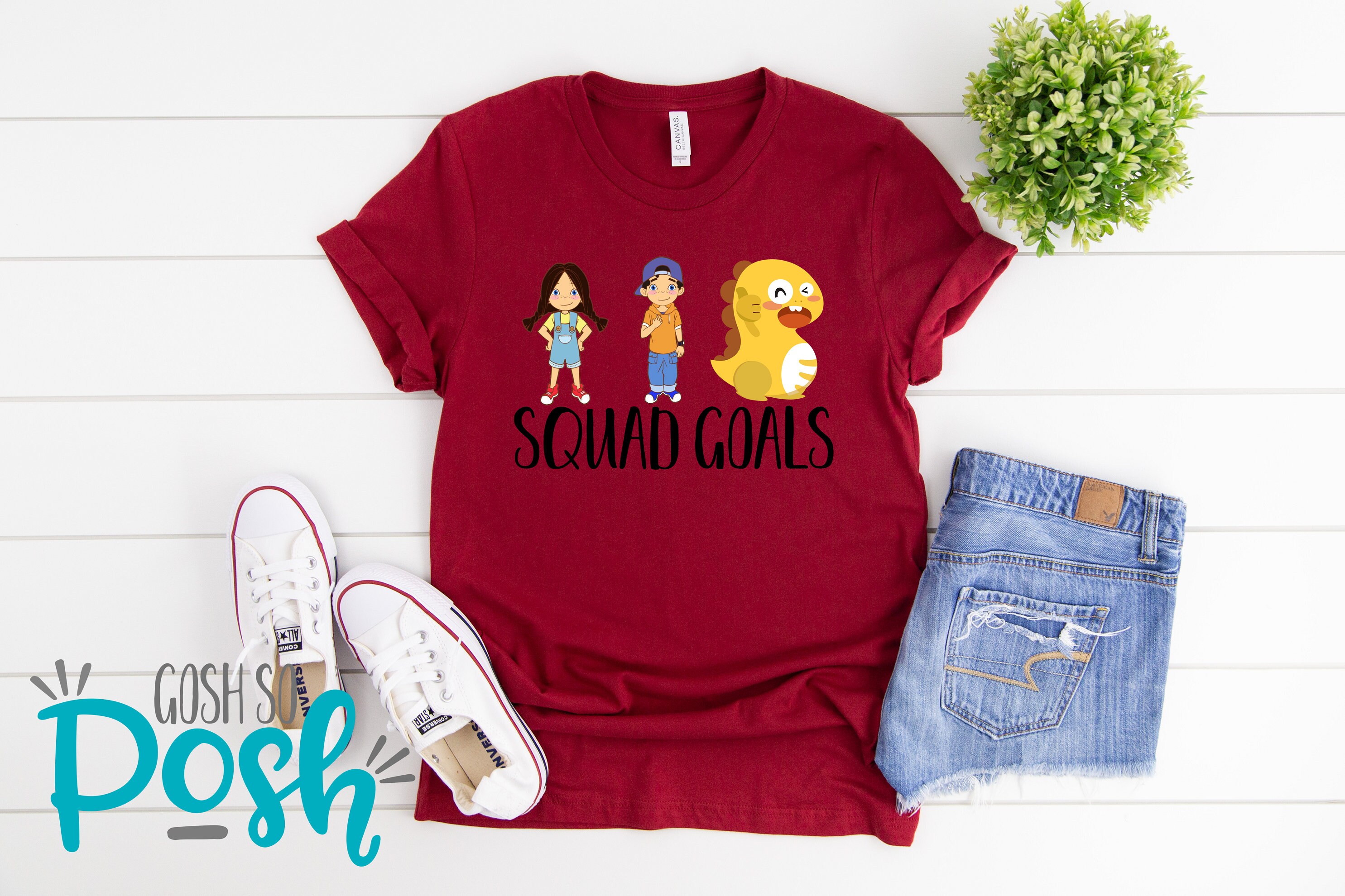 VIPKID T-shirt Squad Goals Meg Mike Dino Dinosaur Tee - Etsy Israel