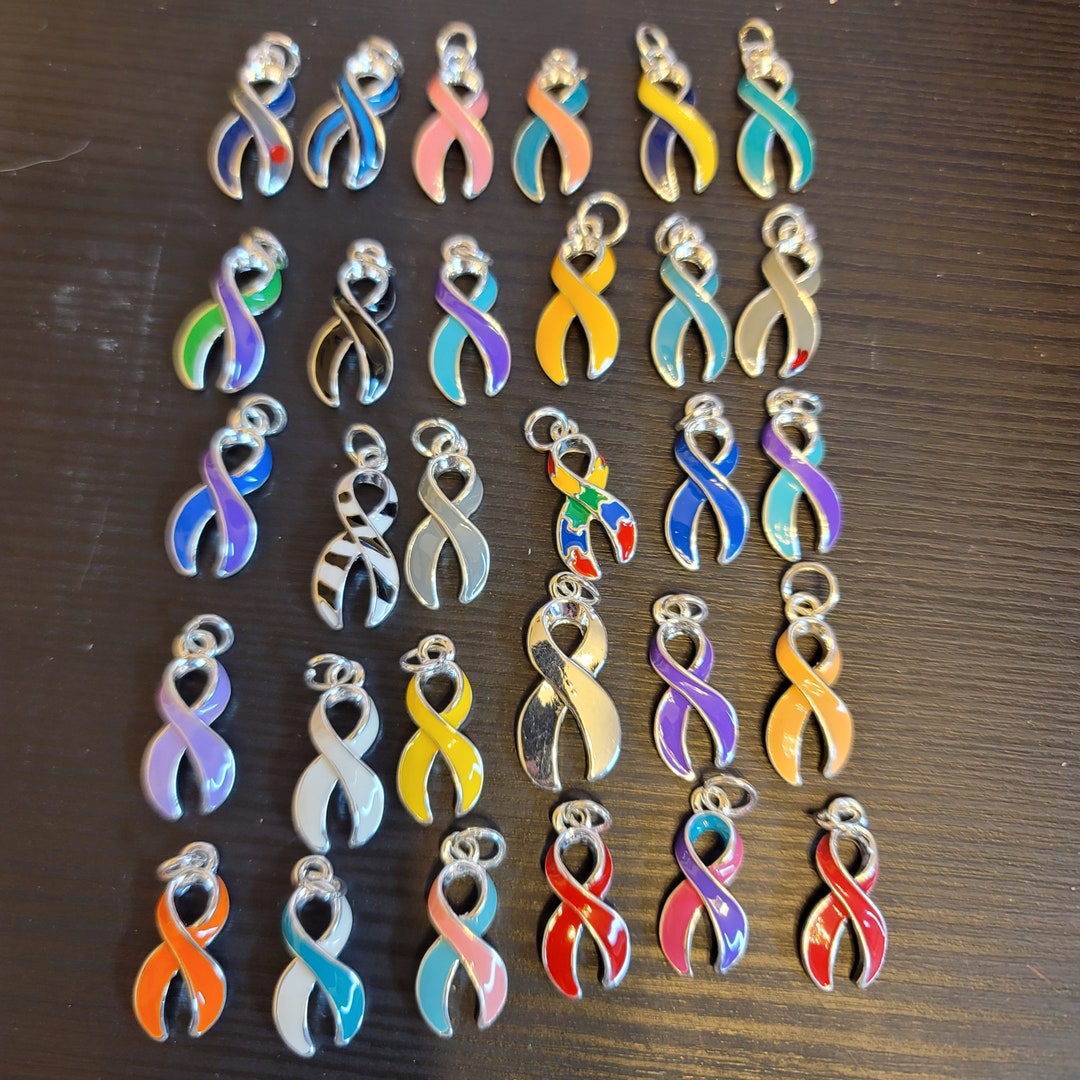 Various Awareness Ribbon Charms-you Choose the Color(s) You Need - Etsy
