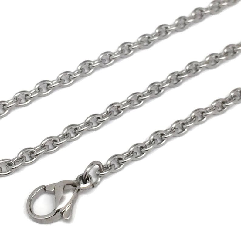 Silver Chain Men Waterproof Mens Necklace Chain Stainless - Etsy