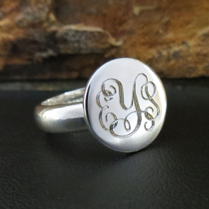 Monogram Ring - Etsy