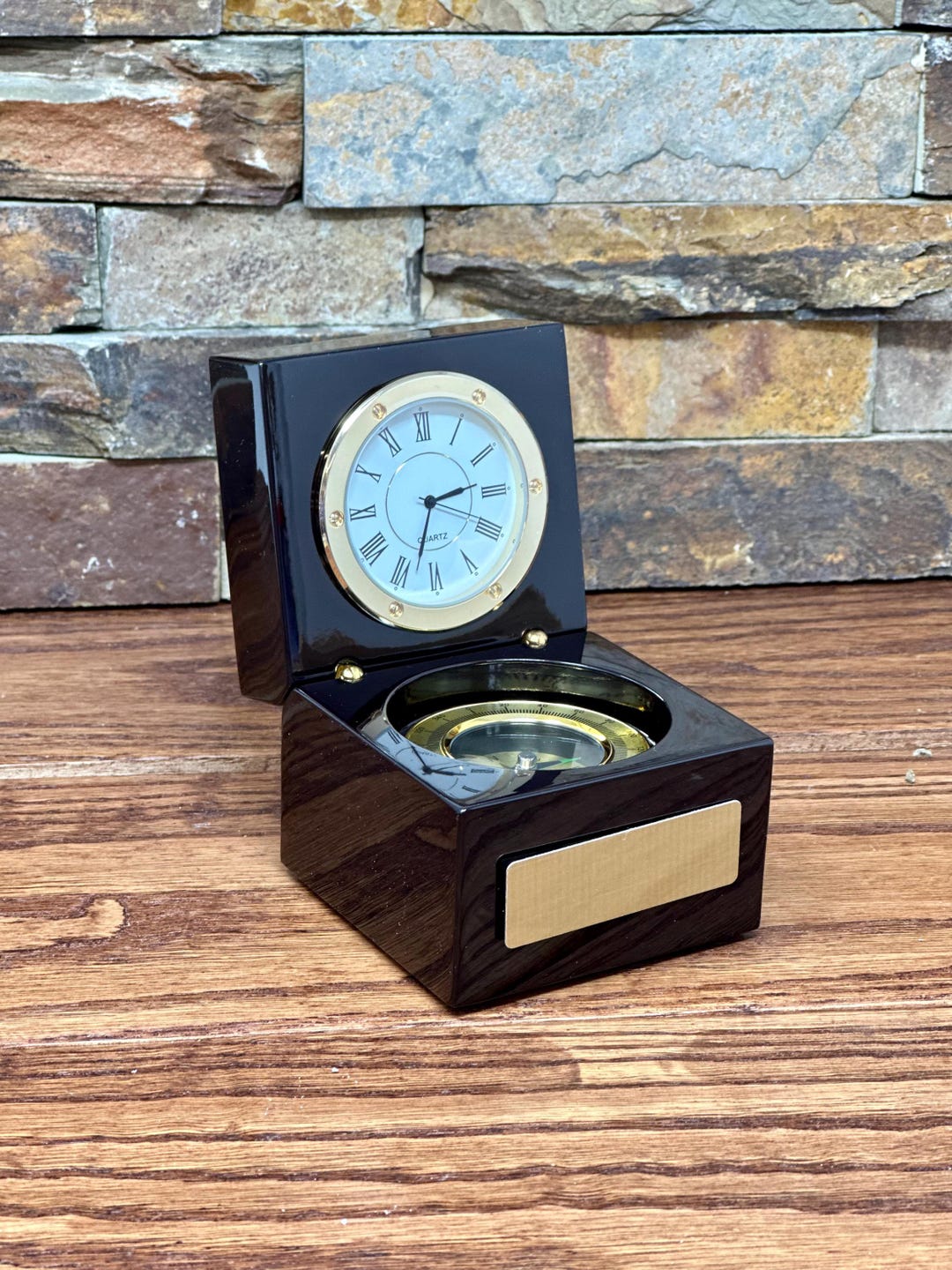 Personalized Nautical Compass Clock, Desk Supplies, Fathers Day ...