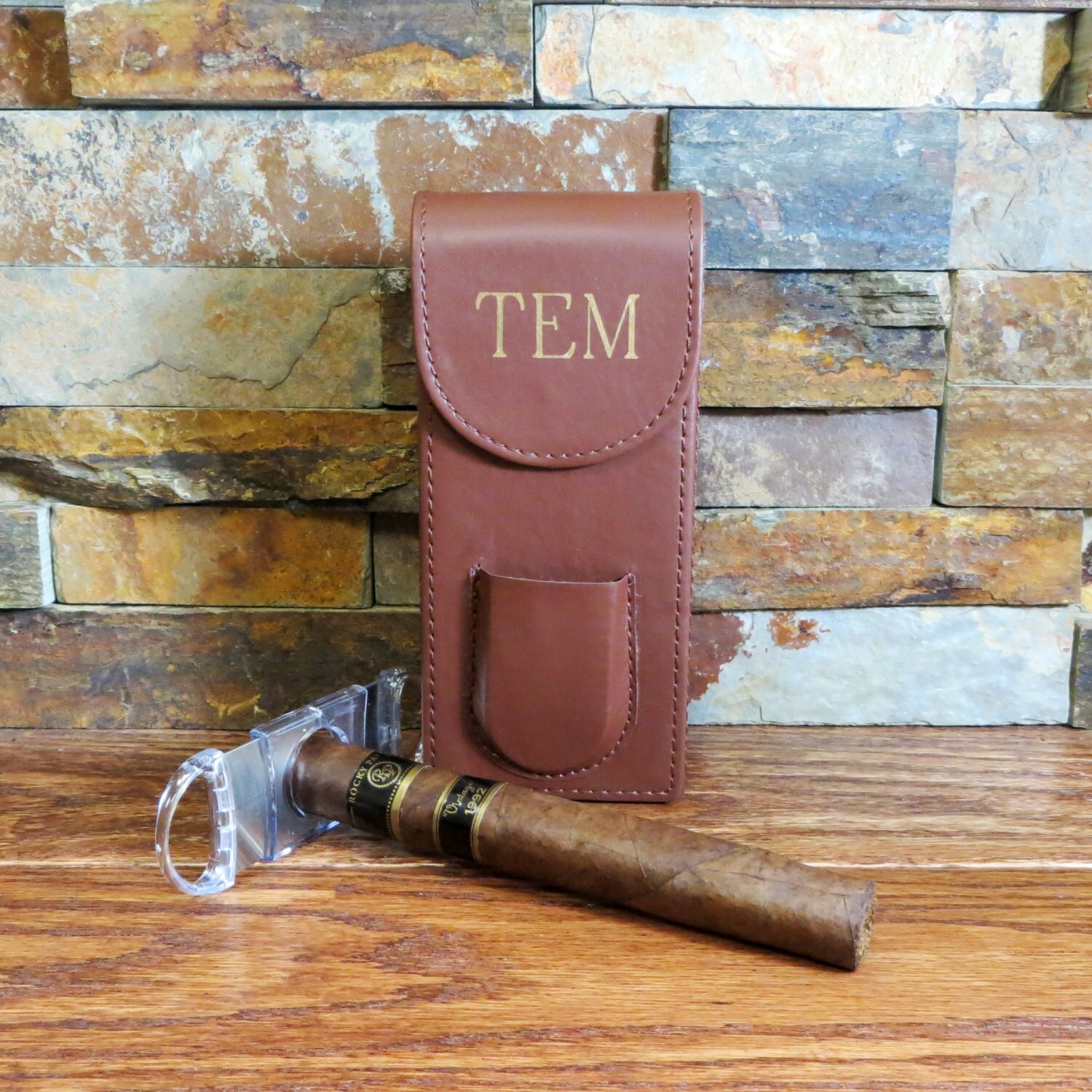 Personalized Cigar Case With Cigar Cutter Groomsman - Etsy