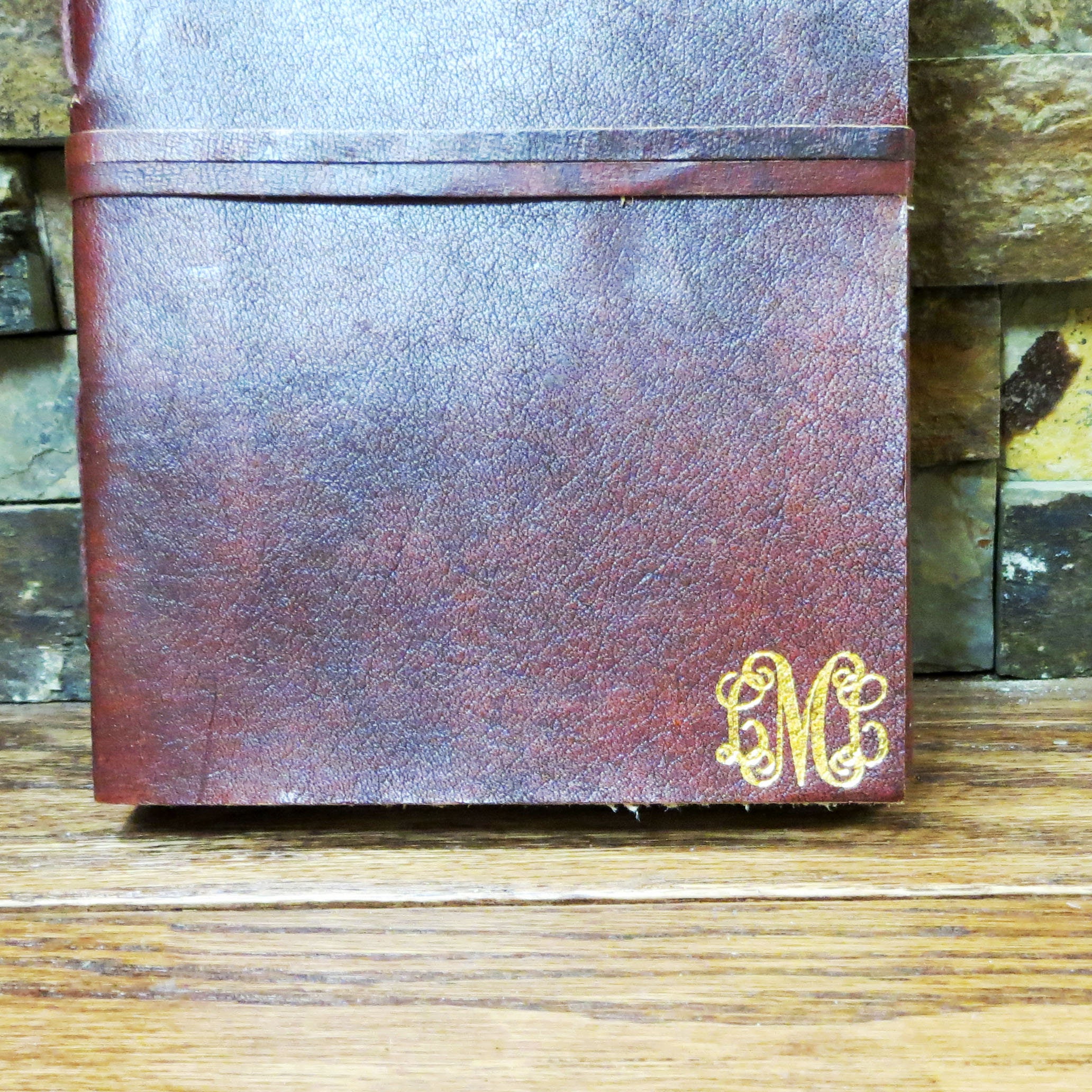Monogrammed Leather Journal Personalized Diary Memories | Etsy