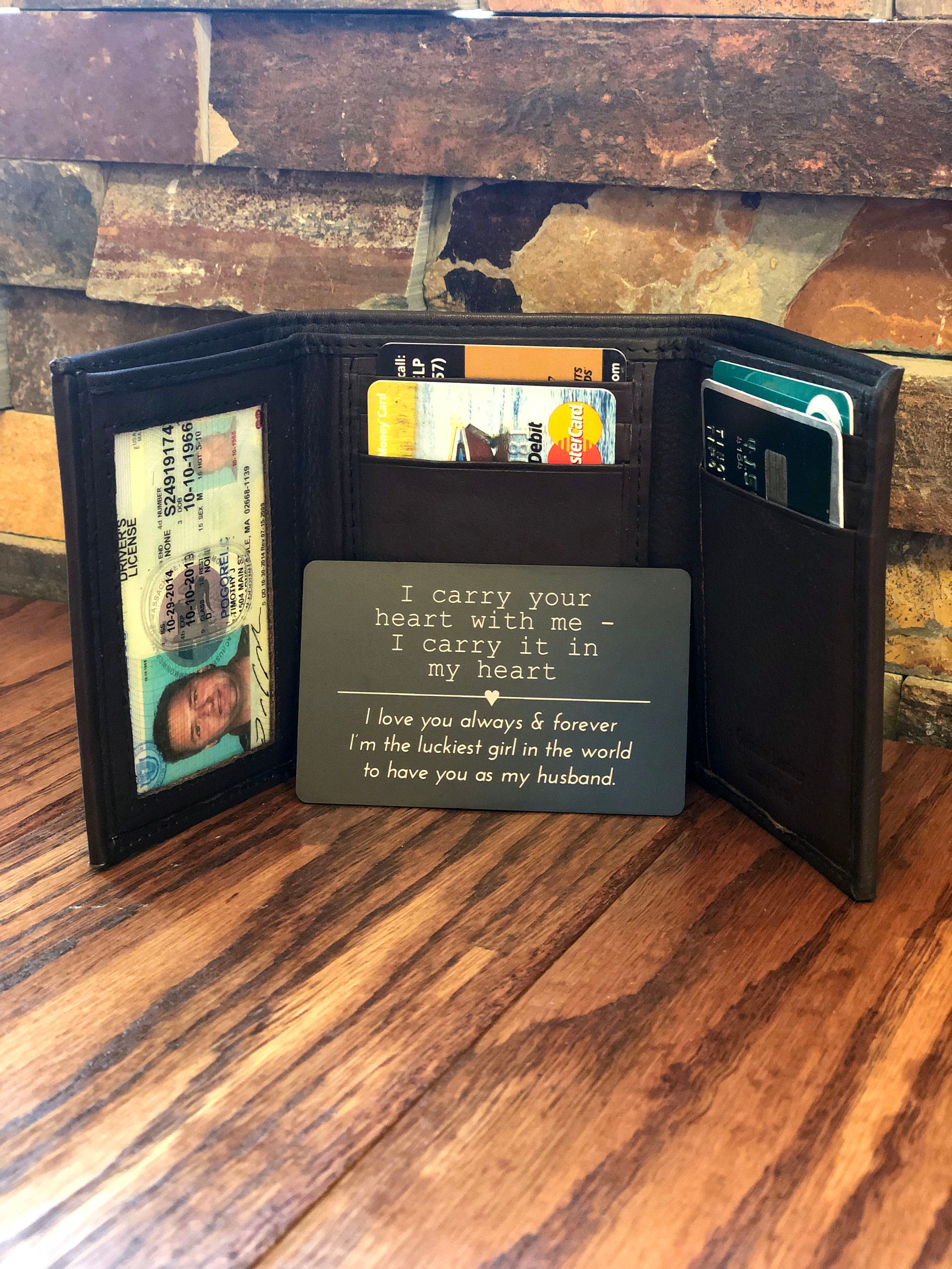 Personalized Wallet Insert Card Fathers Day Custom | Etsy