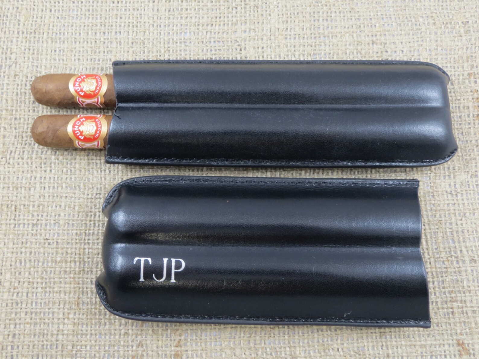 Personalized Leather Double Cigar Case Groomsman gift | Etsy