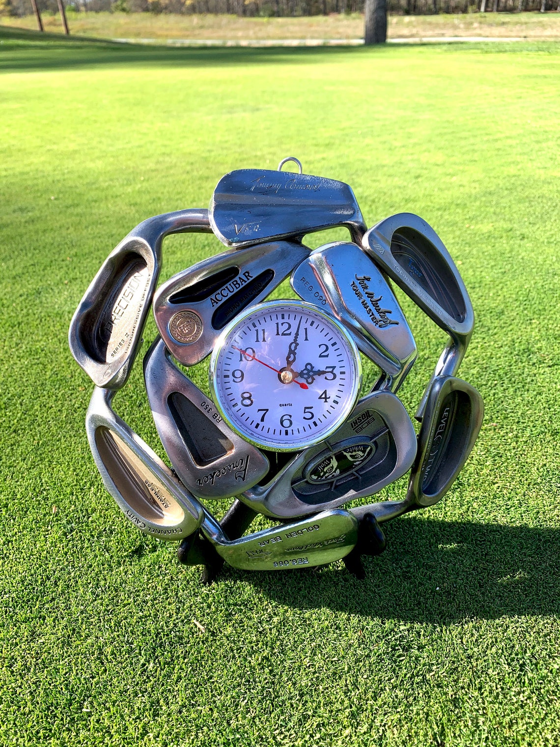 Repurposed Golf Club Clock complete with Personalized Divot | Etsy