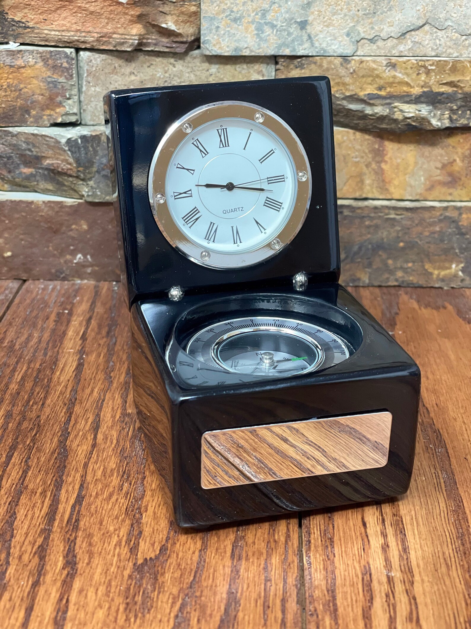 Personalized Nautical Compass Clock, Desk Supplies, Fathers Day ...