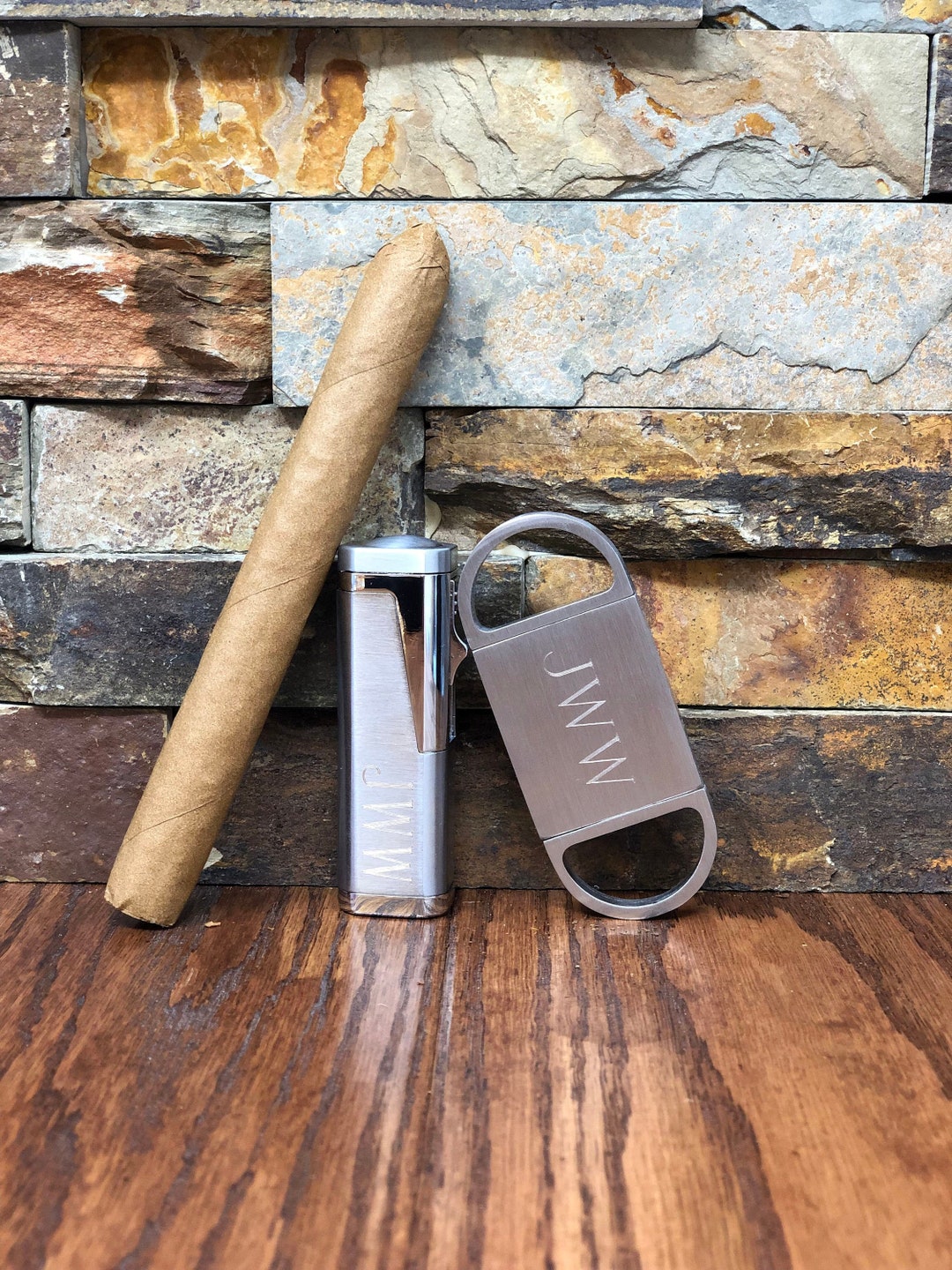 Cigar Lighter W Cigar Cutter Set, Personalized, Gifts for Him ...