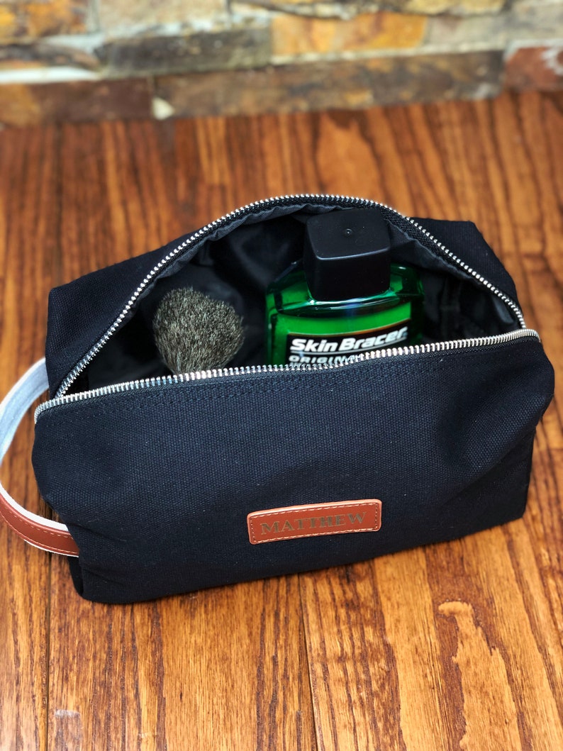 Personalized Canvas Dopp Kit Travel bag Toiletries | Etsy