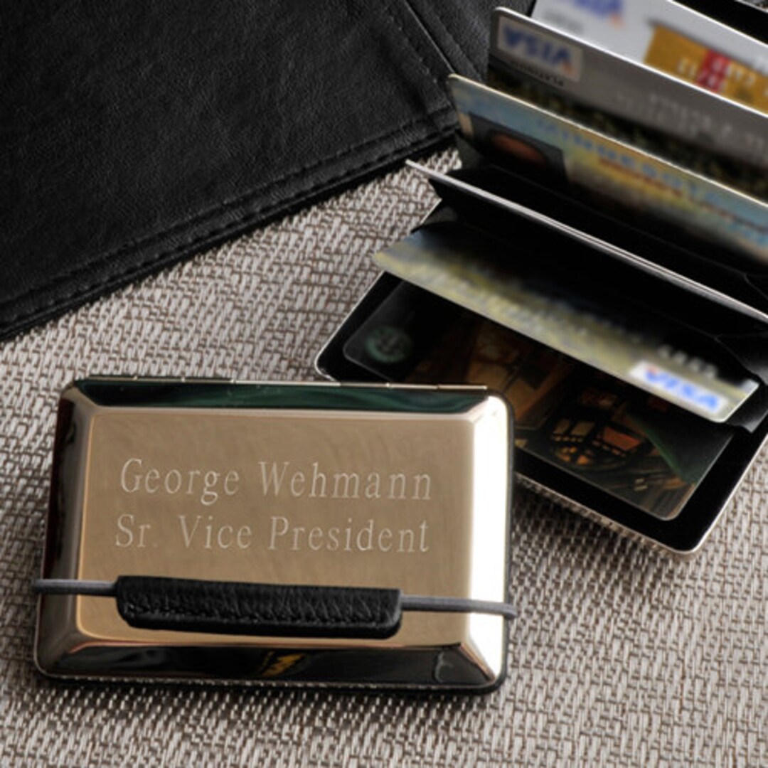 Expandable Executive Business Card and Credit Card Case - Gifts for Men ...