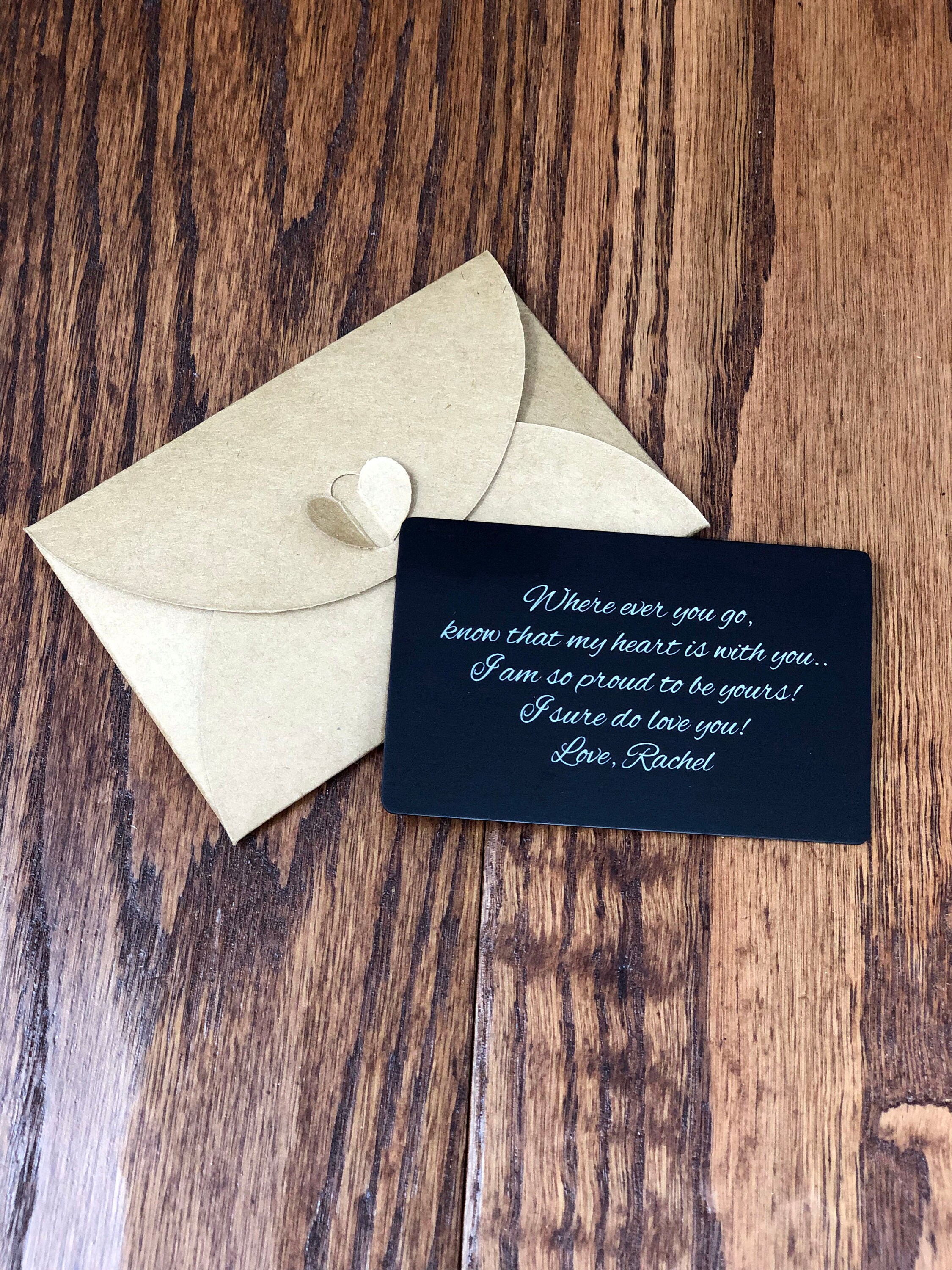 Custom Engraved Wallet Card Insert,personalized, Fathers Day, Gifts for ...