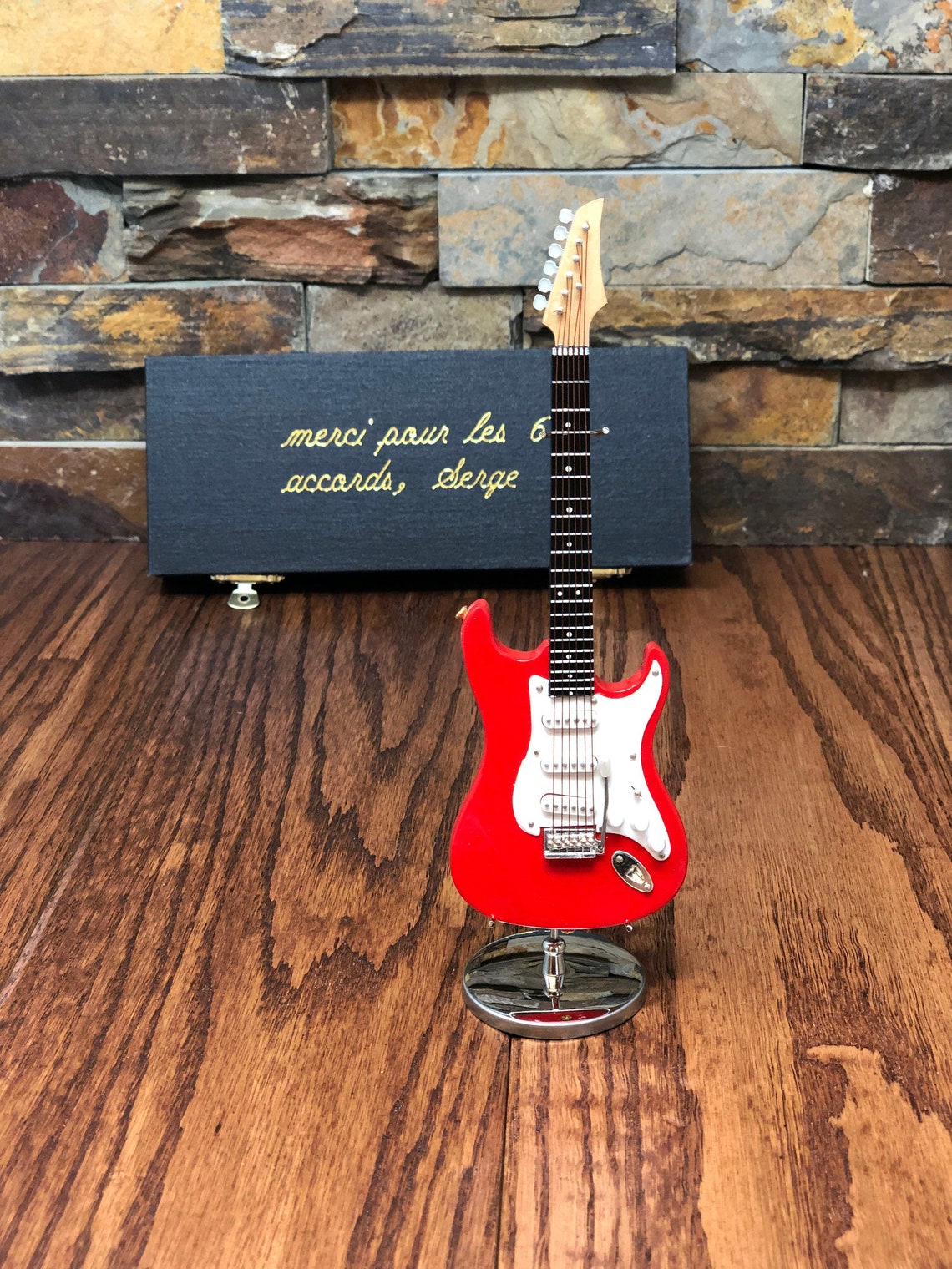 Mini Red Electric Guitar W/ Personalized Case Music Gift | Etsy