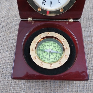 Personalized Nautical Compass Clock, Desk Supplies, Fathers Day ...