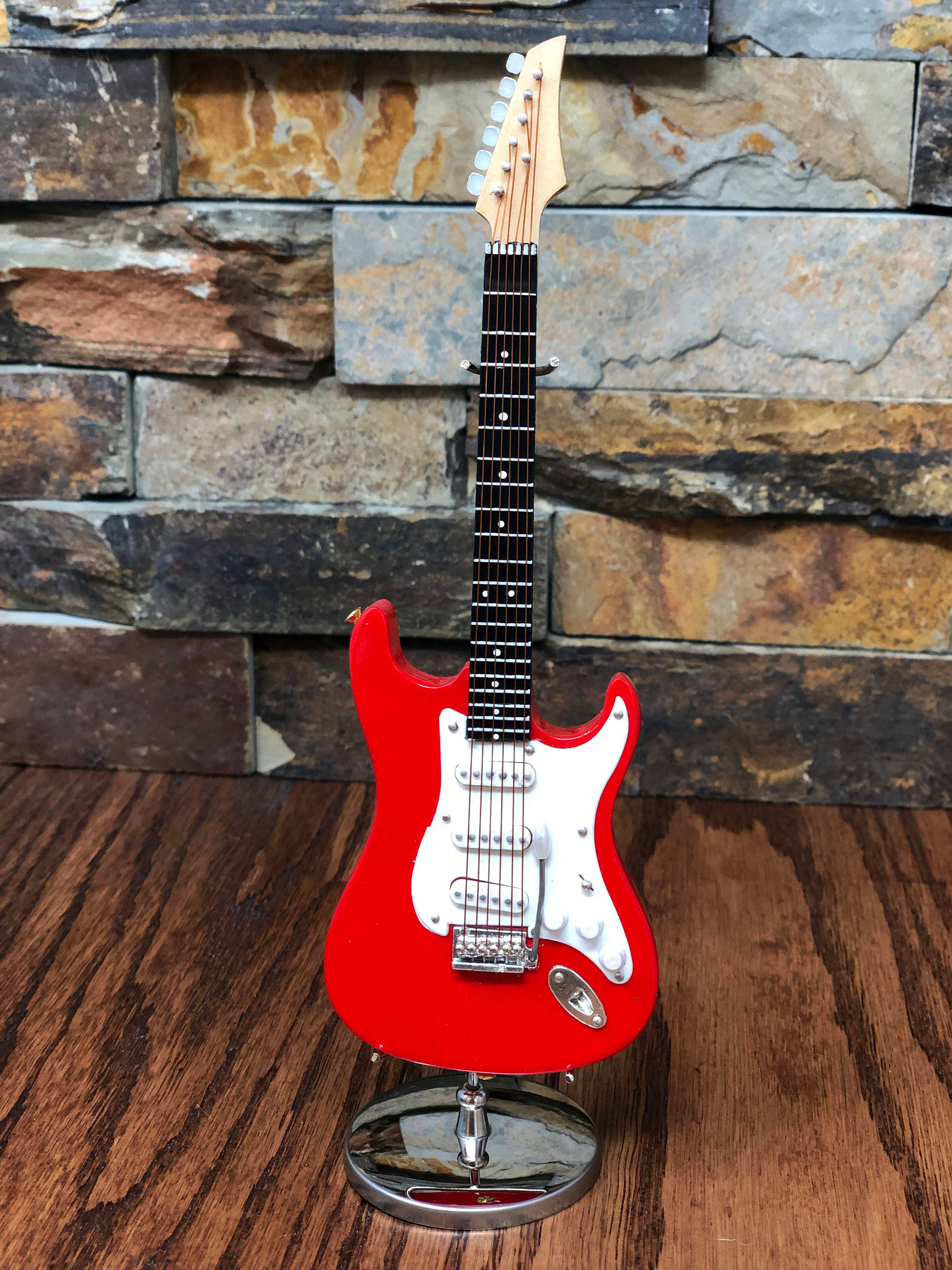 Mini Red Electric Guitar W/ Personalized Case Music Gift | Etsy