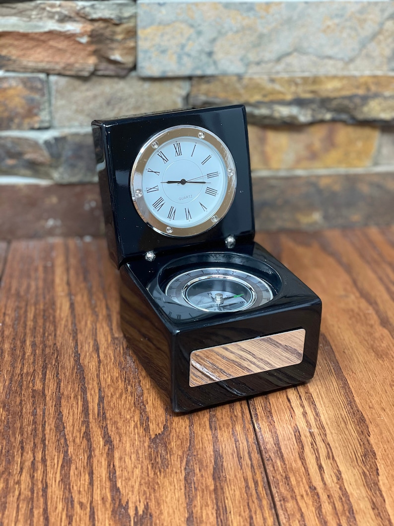Personalized Nautical Compass Clock, Desk Supplies, Fathers Day ...