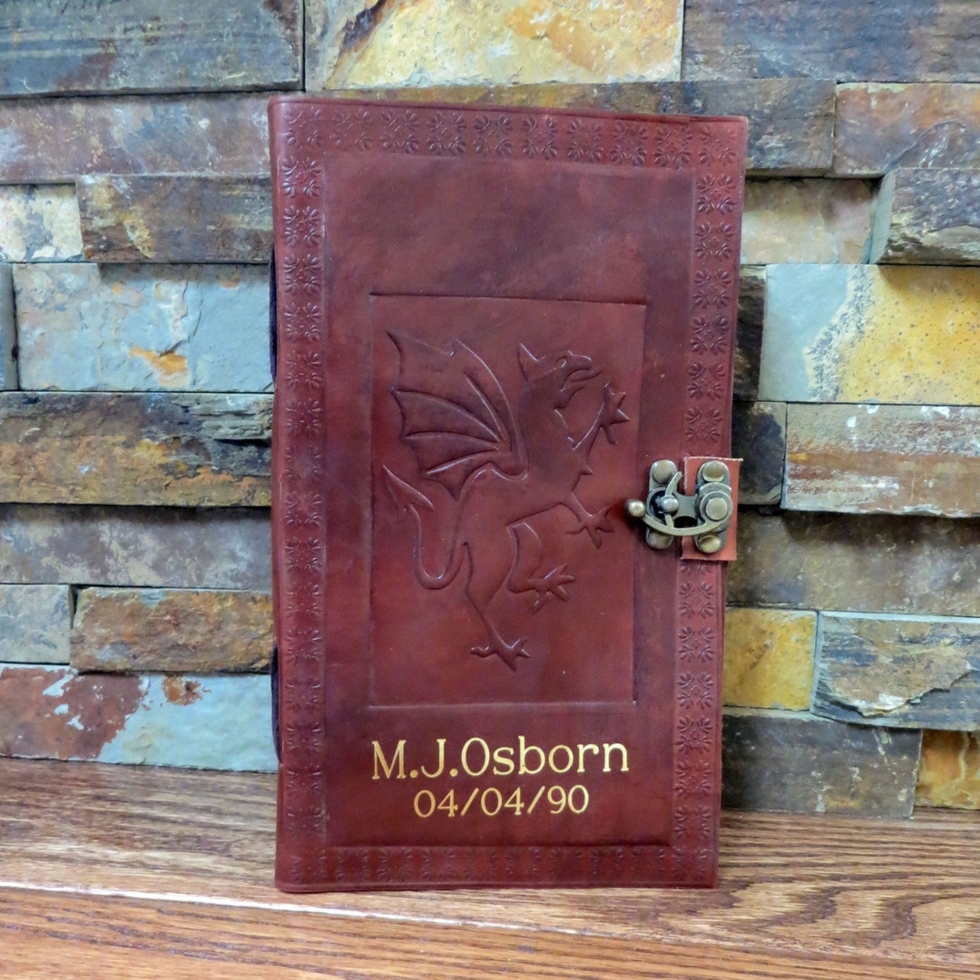 Personalized Leather Dragon Journal - Diary - Graduation Gift 572WL - Etsy