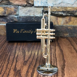 Personalized Miniature Trumpet - Music Gift - Instrument - Gifts for ...