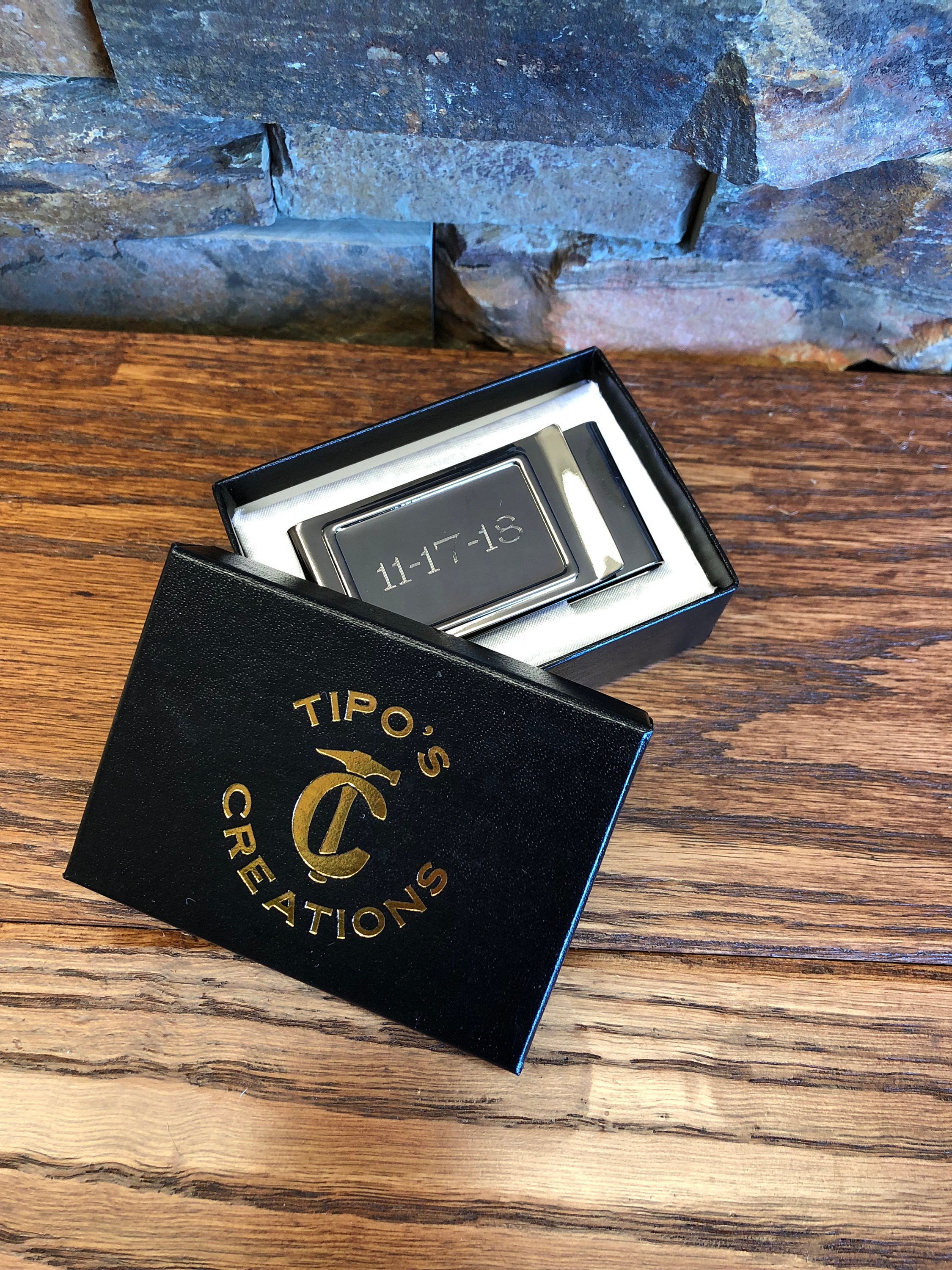 Personalized Gun Metal Money Clip Gifts for Men Groomsmen | Etsy