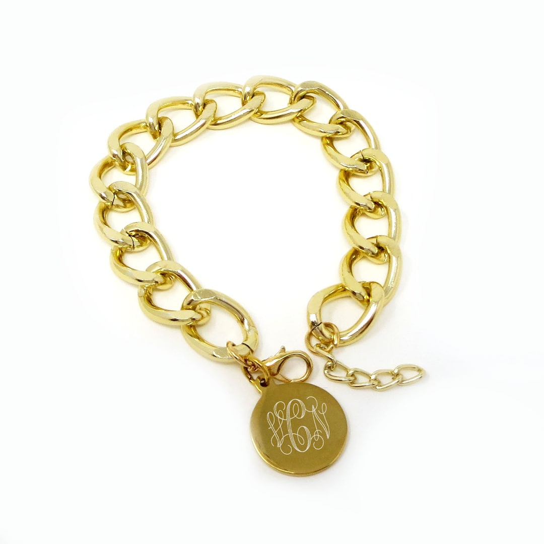 Personalized Monogrammed Bracelet - Gifts for Women -engraved Jewelry ...