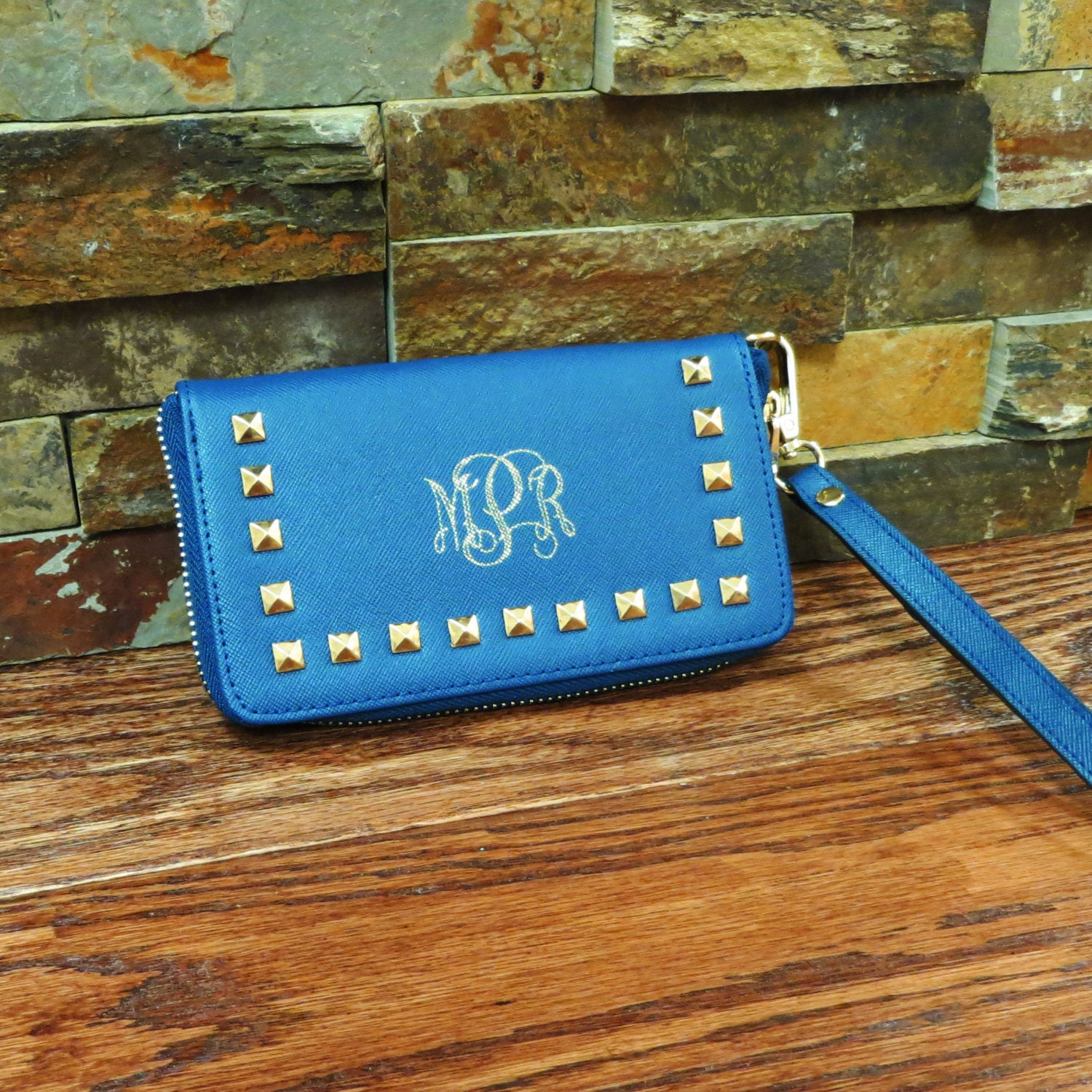Monogrammed Clutch Wallet With Strap Iphone Gifts for Her - Etsy