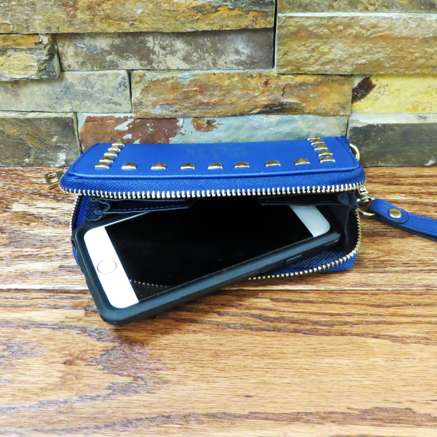 Monogrammed Clutch Wallet With Strap Iphone Gifts for Her - Etsy