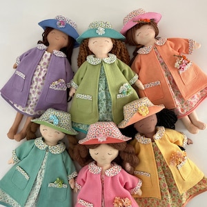 Prairie Lasses Coat and Hat PDF Pattern for 12" Doll, Rag Doll Clothing ...