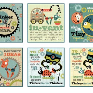 16 X 20 STEM Poster Theme: INVENT Robot Play, Little Engineer ...