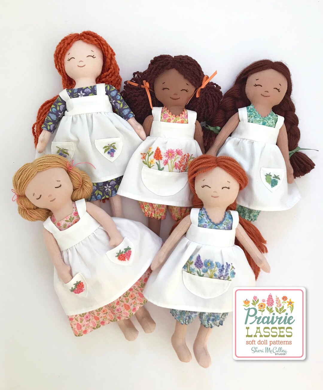 Prairie Lasses Pinafore and Bloomers PDF Pattern for 12" Doll, Rag Doll ...