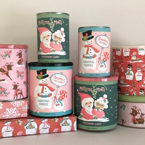 DIGITAL Santa and Mrs. Claus, Snowmen, Vintage Style Christmas Holiday ...
