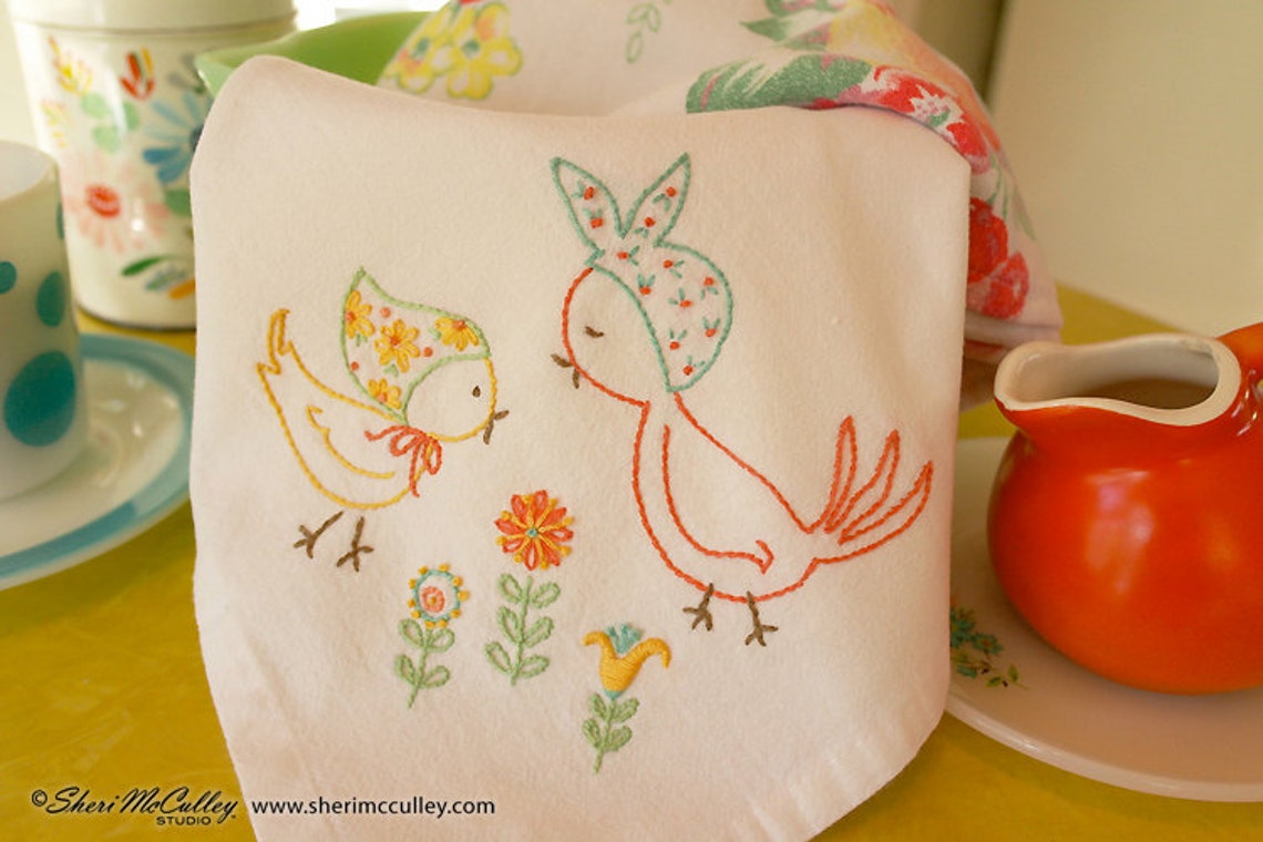 Chicks Hand Embroidery Pattern Chicken Embroidery Pattern - Etsy