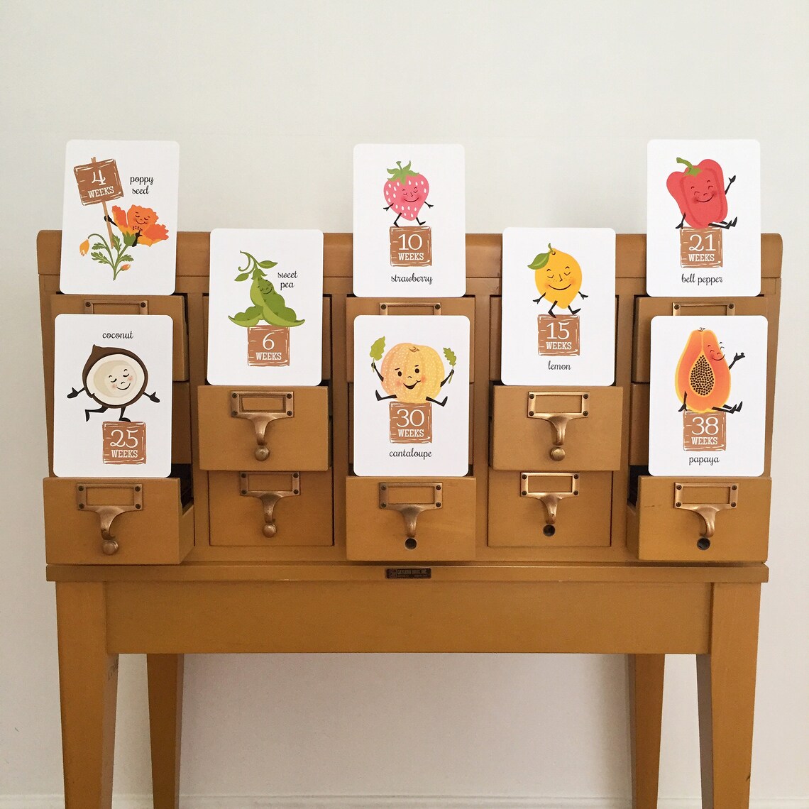 PDF to Print Yourself—grow Baby Grow Week-by-week Pregnancy Card Set ...
