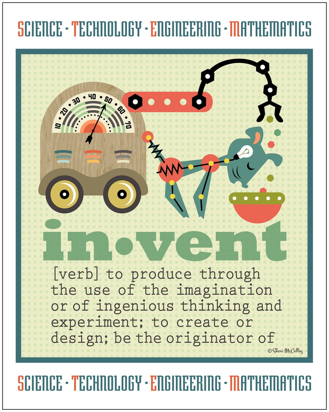 16 X 20 STEM Poster Theme: INVENT Robot Play, Little Engineer ...
