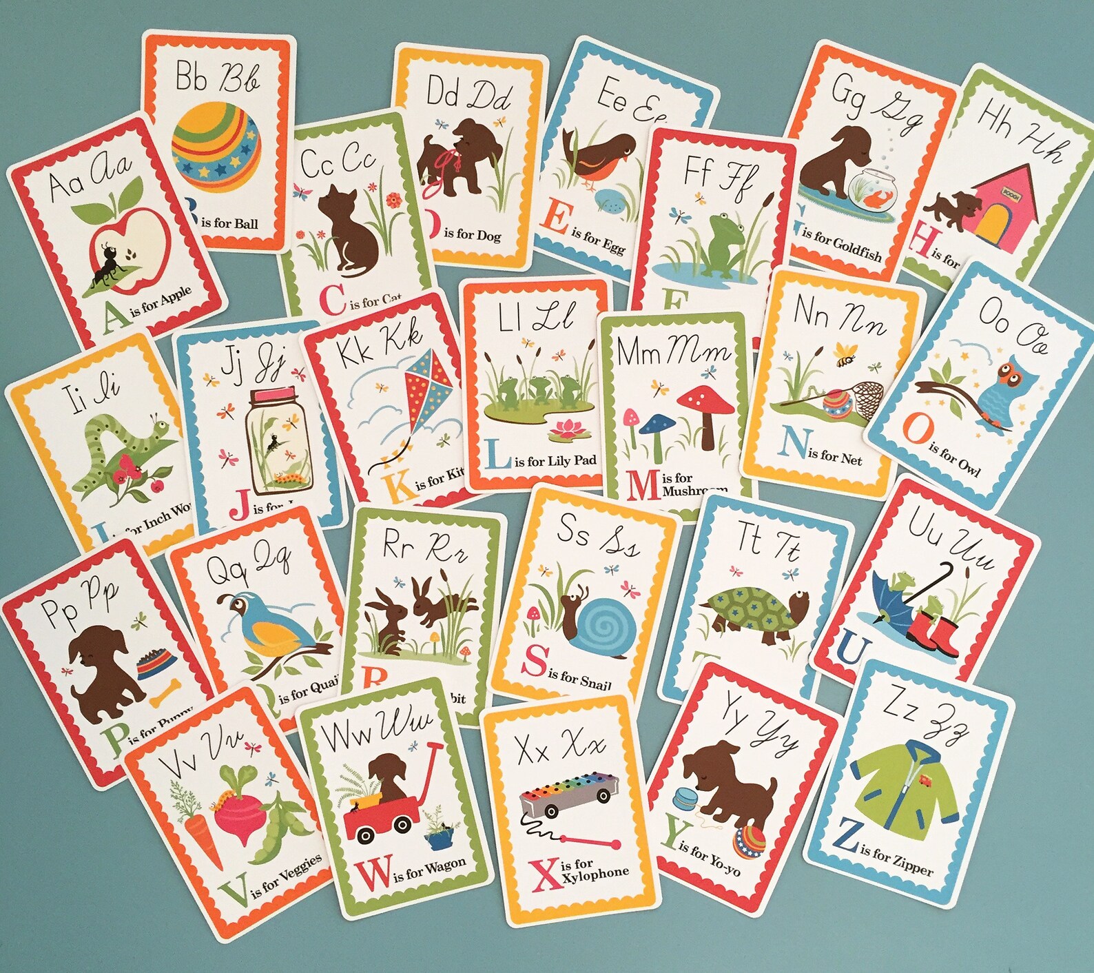 PDF Printable Alphabet and Counting Card Set 36 Child's | Etsy