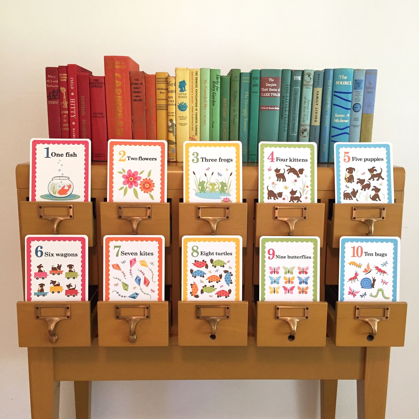 PDF Printable Alphabet and Counting Card Set 36 Child's | Etsy