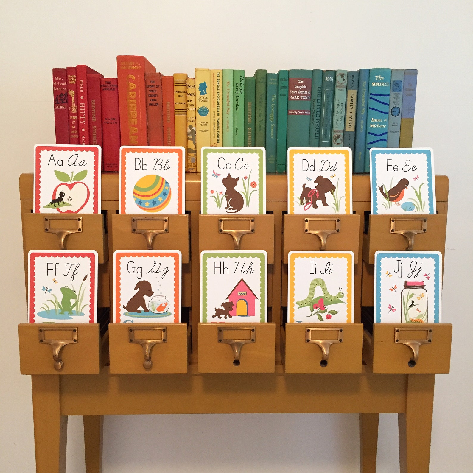 PDF Printable Alphabet and Counting Card Set 36 Child's | Etsy